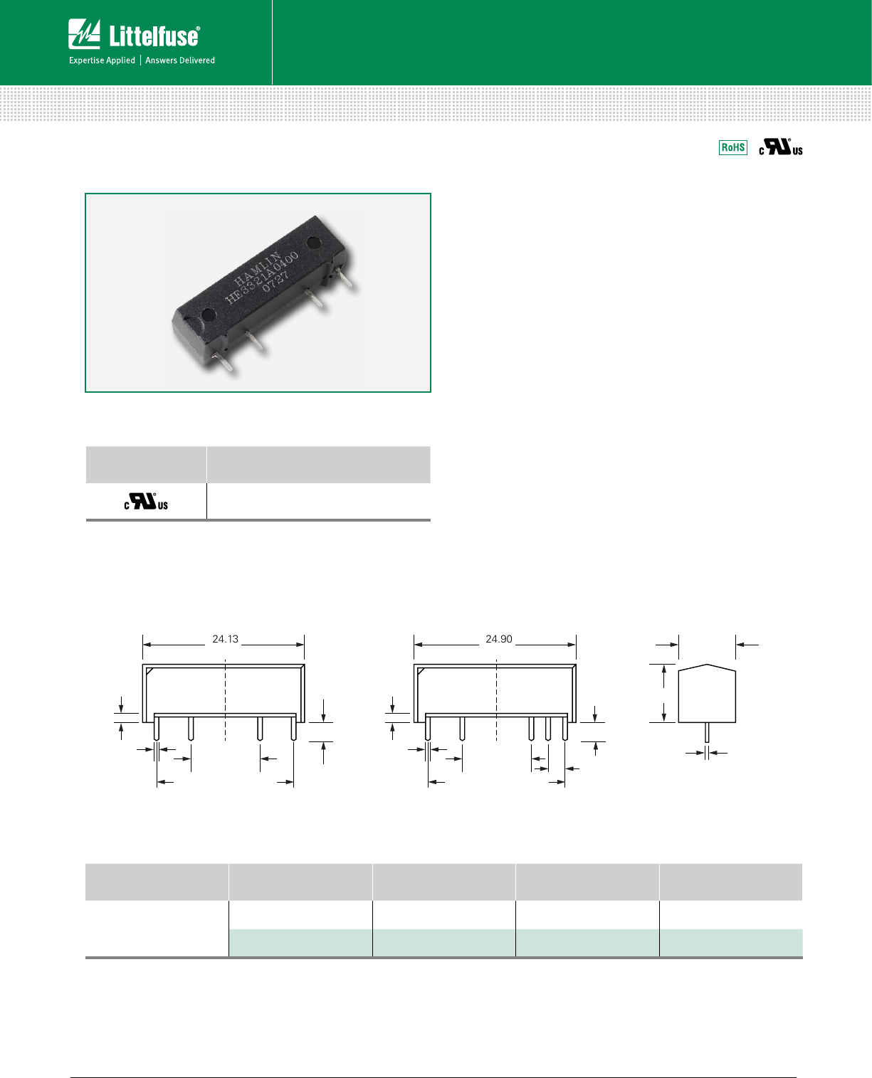 HE3300 Series Datasheet by Littelfuse Inc. | Digi-Key Electronics