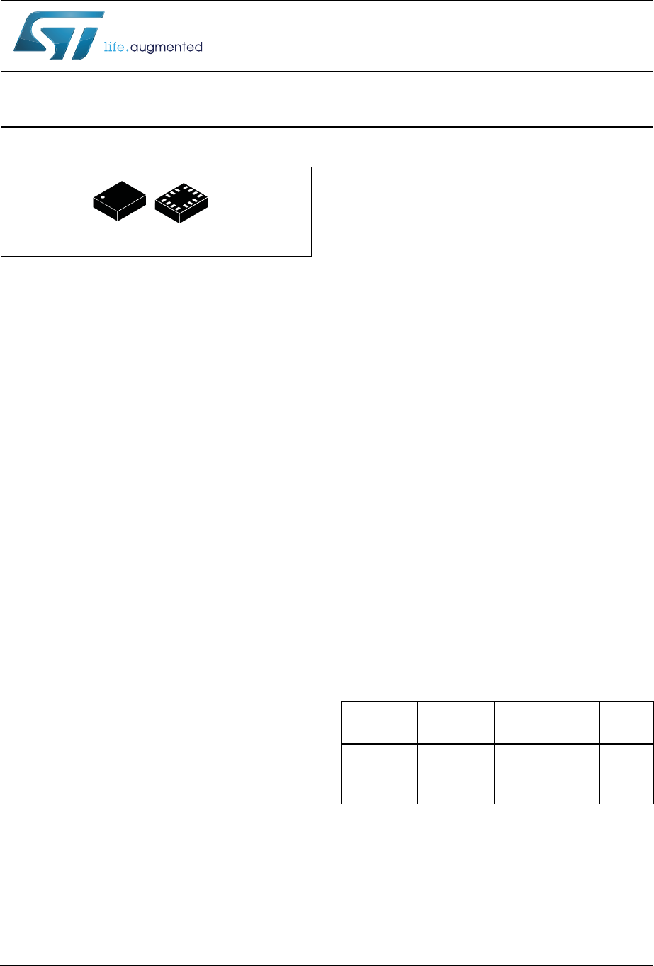 Lsm6ds3 Datasheet By Stmicroelectronics Digi Key Electronics